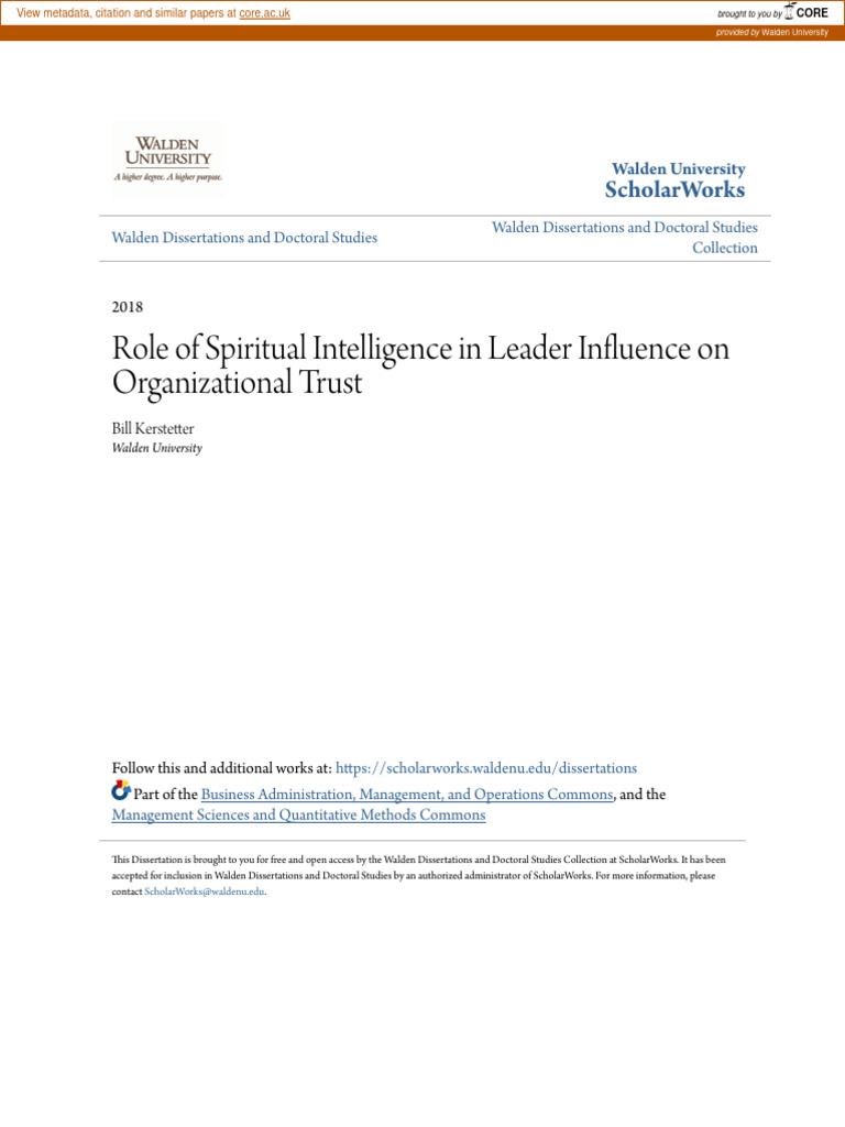 2018 - Role of Spiritual Intelligence in Leader Influence On ...