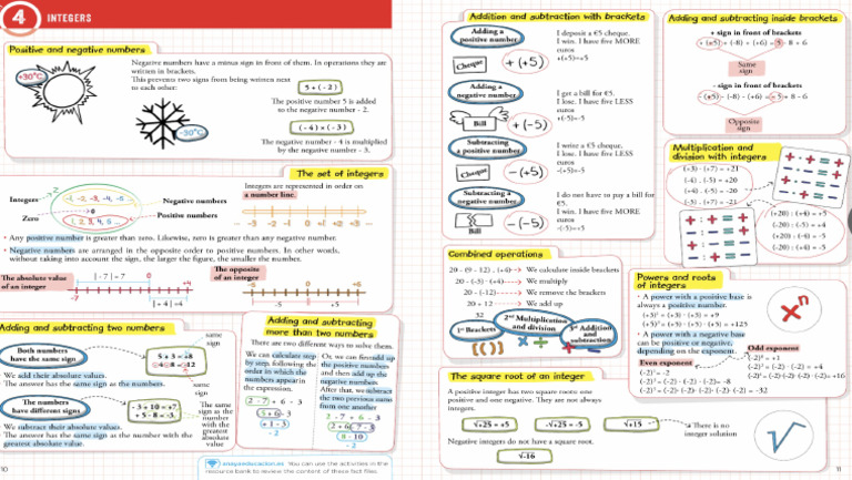 Bilingüe-1 Eso F - Integers | PDF