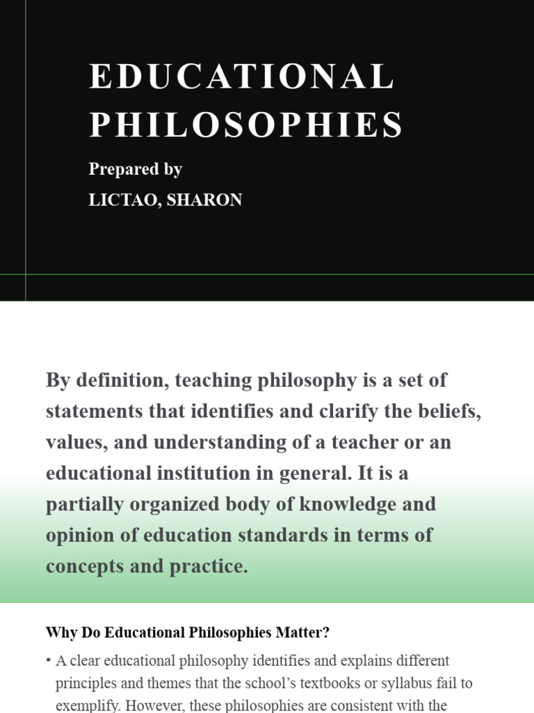 Educational Philosophies | PDF | Constructivism (Philosophy Of ...