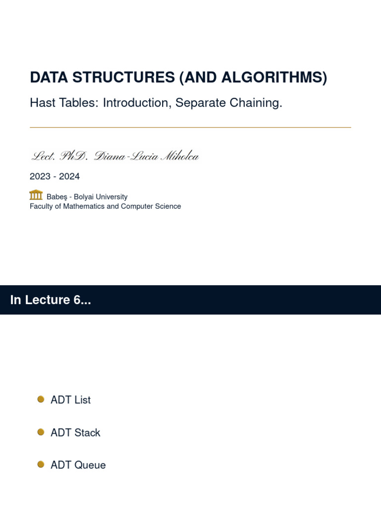 Direct Address Tables in Hashing | PDF | Computer Science | Algorithms ...