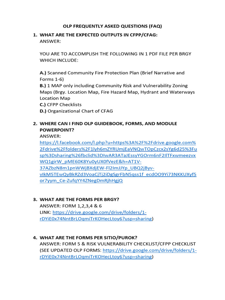 OLP-FREQUENTLY-ASKED-QUESTIONS | PDF