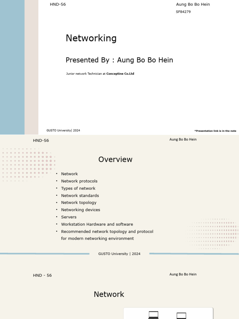 Networking Presentation | PDF | Computer Network | Network Topology