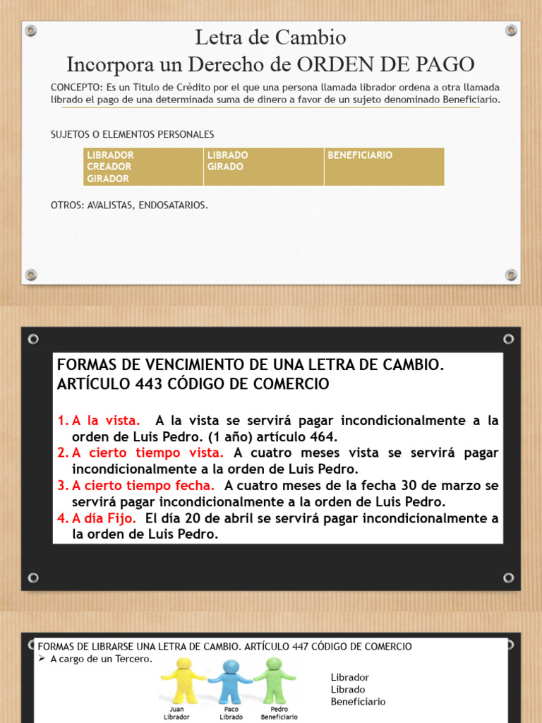 Letra de Cambio | PDF | Pagaré | Instrumentos que devengan intereses
