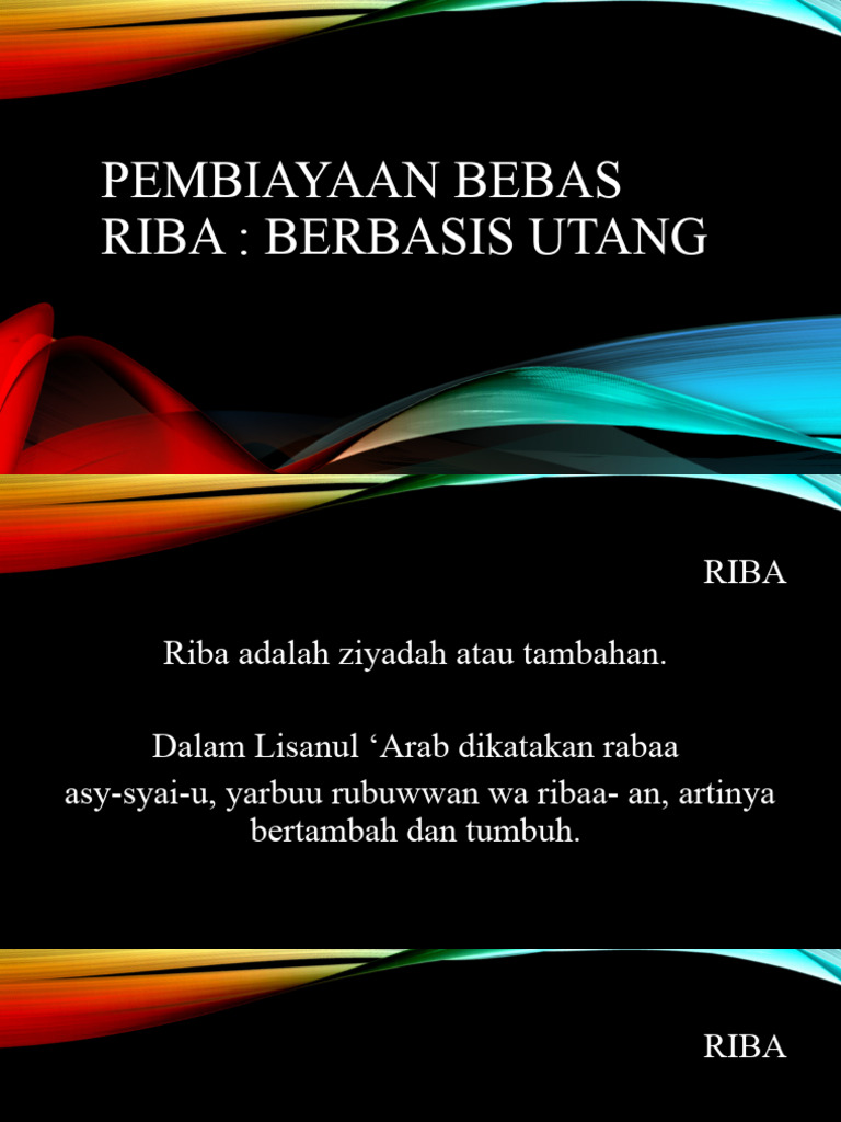 BAB 8. Pembiayaan Bebas Riba - Berbasis Utang | PDF | Pengelolaan ...