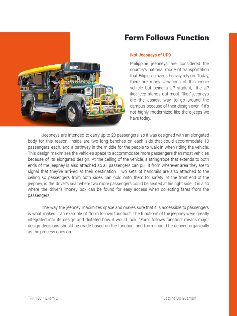Form Follows Function | PDF | Transport
