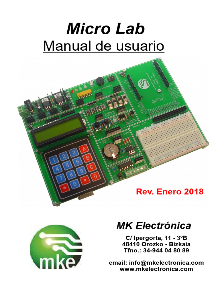 Manual MicroLab: Guía de Usuario | PDF | Señal analoga | Arduino