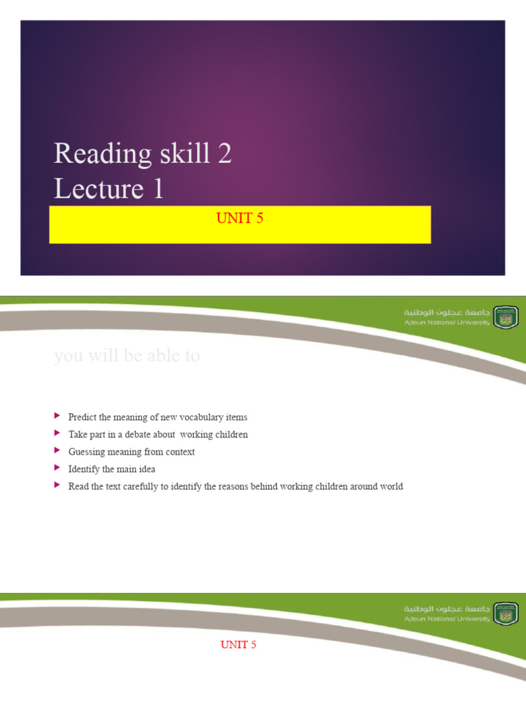 Reading Skill Lecture1unit 5 | Download Free PDF | Cognitive Science | Cognition