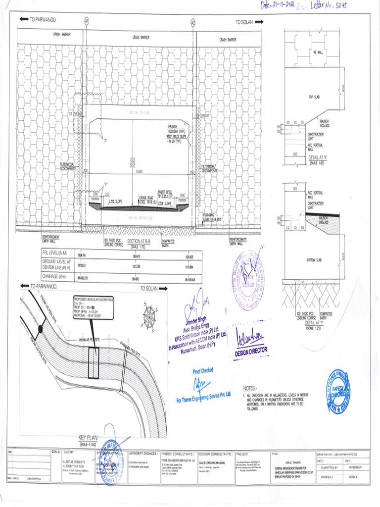 Revised As Built Drawings General Arrangement Drawing For Vehicular ...