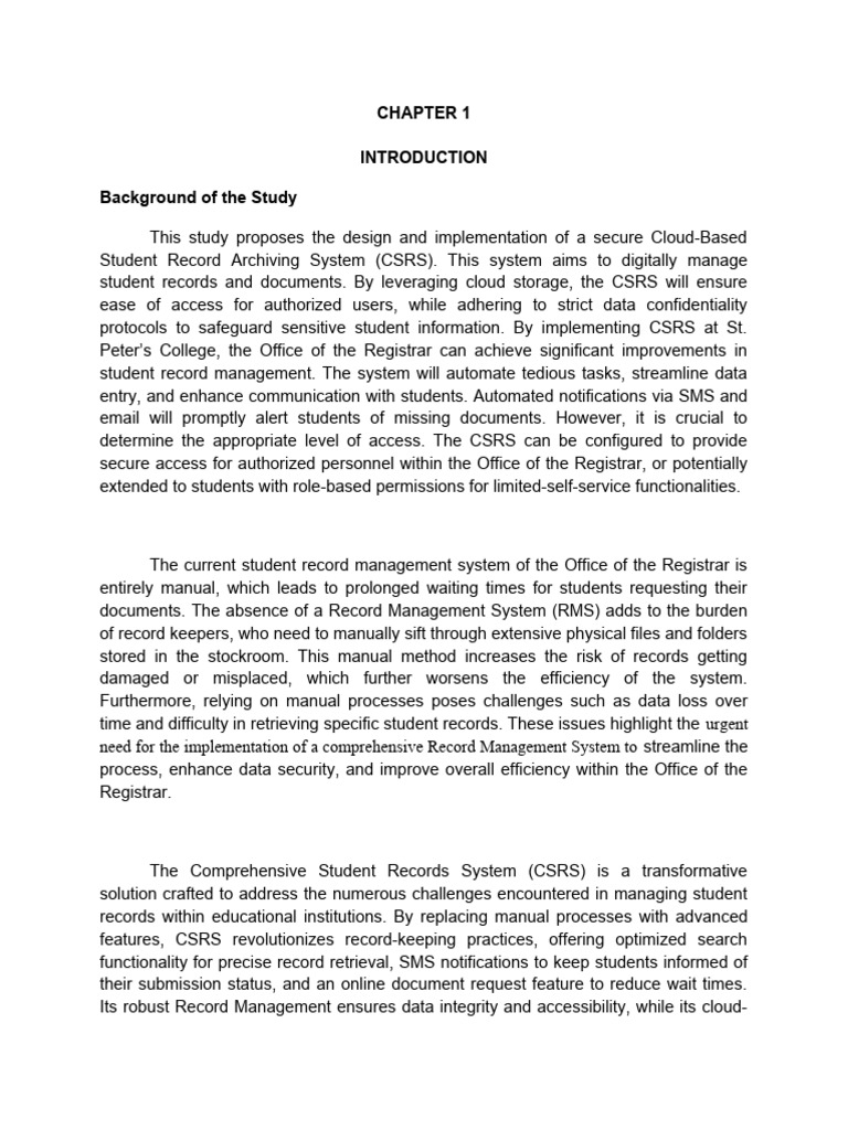 Cloud-Based Student Record Archiving System | PDF | Cloud Computing | Records Management