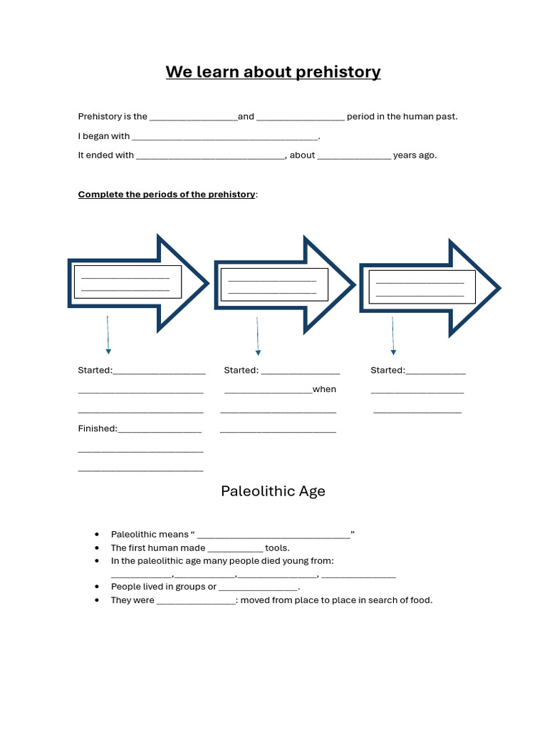 We Learn About Prehistory - Unit 5. Social Science 4 | Download Free ...