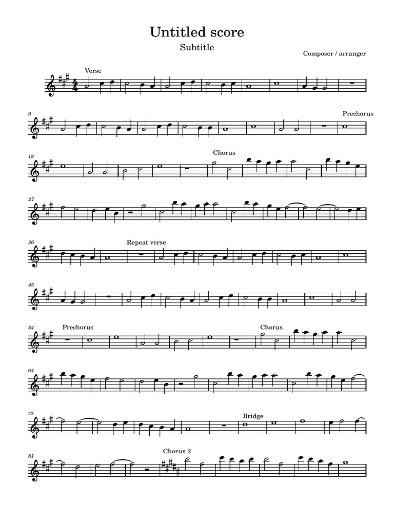 Untitled-score-Score and Parts | PDF | Song Structure | Musical Forms