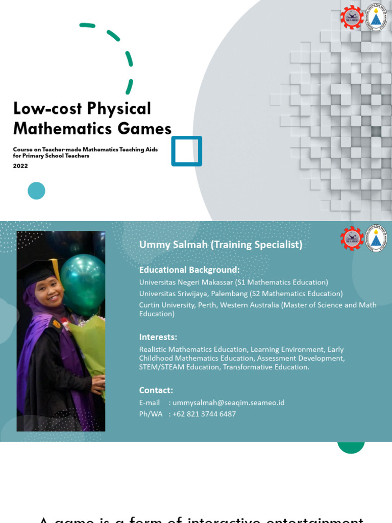 Low-Cost Physical Mathematics Game22 | PDF | Mathematics | Teachers