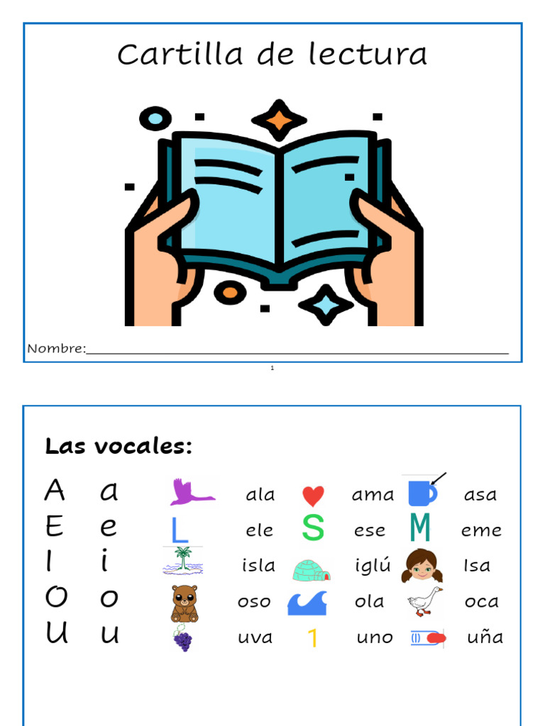 Cartilla Lectura. Year 1 | PDF