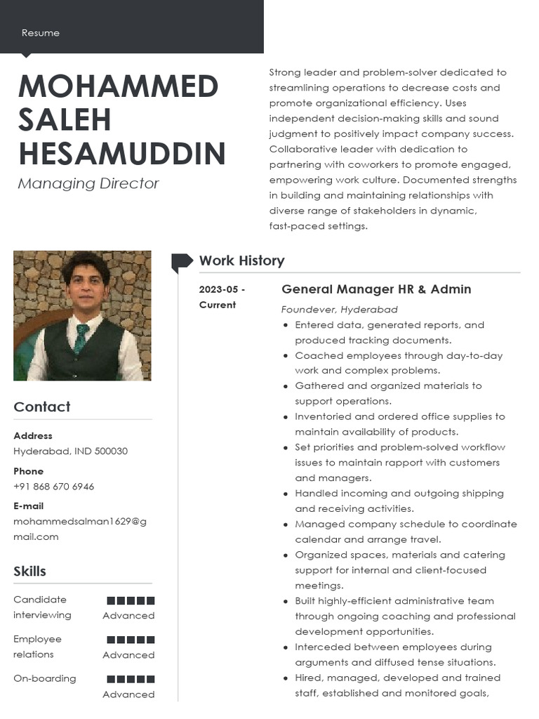 MD Resume | PDF | Recruitment | Employment