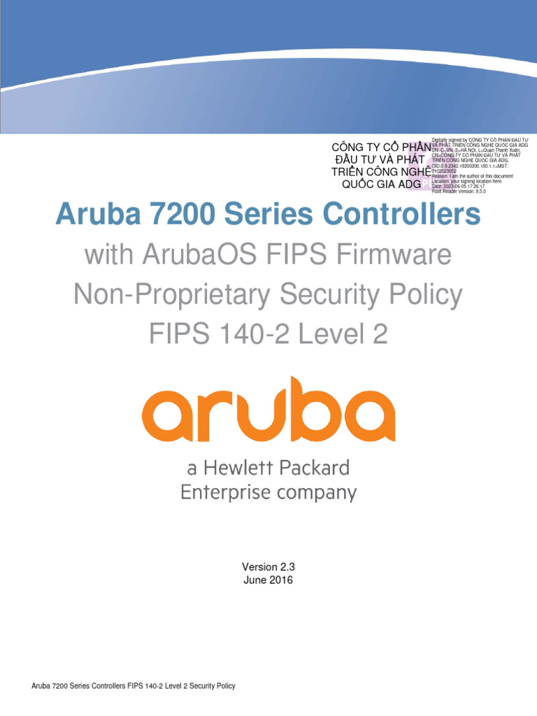 9-Aruba 7200 Series Mobility Controllers ký số 5-6-2023 | PDF ...