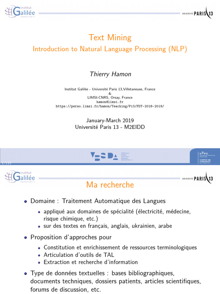 Text Mining and NLP Overview | PDF | Linguistics | Semantics