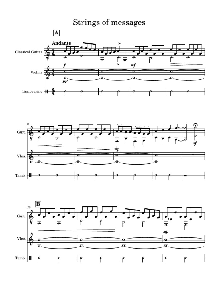 String of Message | PDF | String Instruments | Musical Instruments