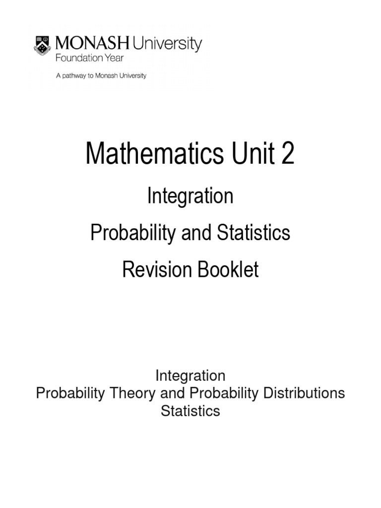 MUFY Mathematics Unit 2 Revision Book | PDF | Standard Deviation | Mathematics