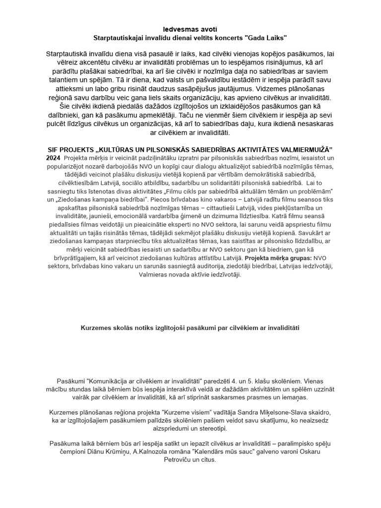Iedvesmas Avoti | PDF