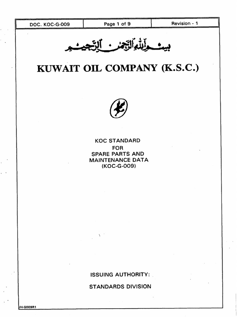 KOC-G-009 R1 | PDF