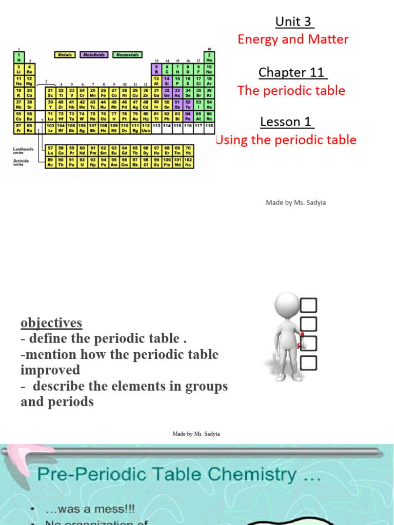 Using The Periodic Table New Pdf Periodic Table Chemical Elements
