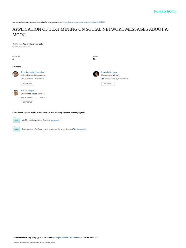 Application of Text Mining On Social Network Messages About A Mooc ...