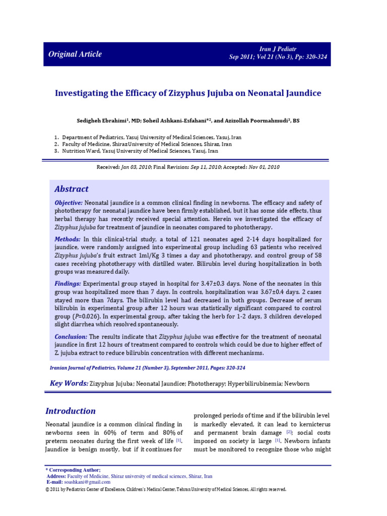 Case Report Jaundice Neonatus Zizyphus Jujuba | PDF | Therapy ...