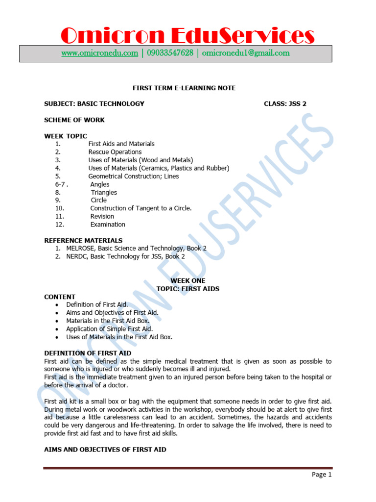 1ST Term J2 Basic Technology | PDF | Sheet Metal | Natural Rubber