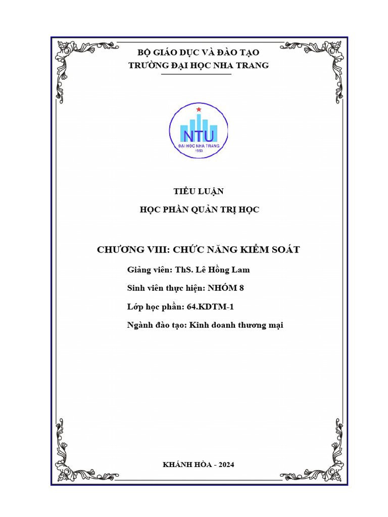 Lý thuyết 8 - QTH - 8 - 64.KDTM-1 | PDF