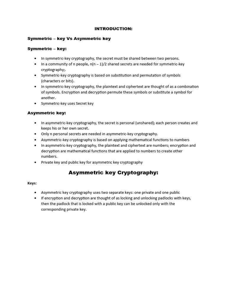 Asymmetric key | PDF | Public Key Cryptography | Cryptography Asymmetric key | PDF | Public Key Cryptography | Cryptography