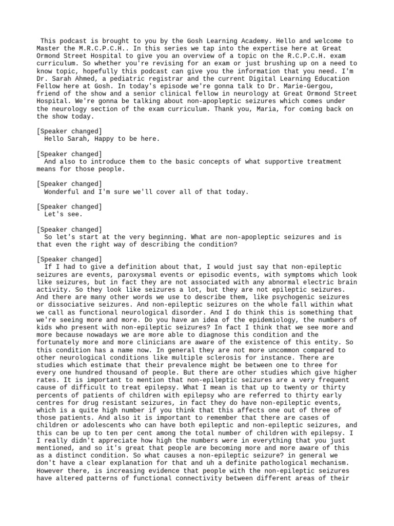 FND - Transcribed | Download Free PDF | Epilepsy | Human Diseases And ...