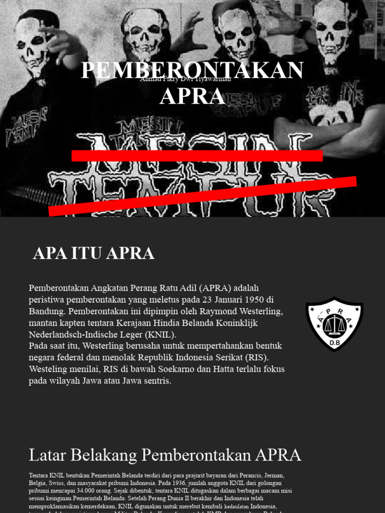 Pemberontakan APRA 1950 di Bandung | PDF | Politik