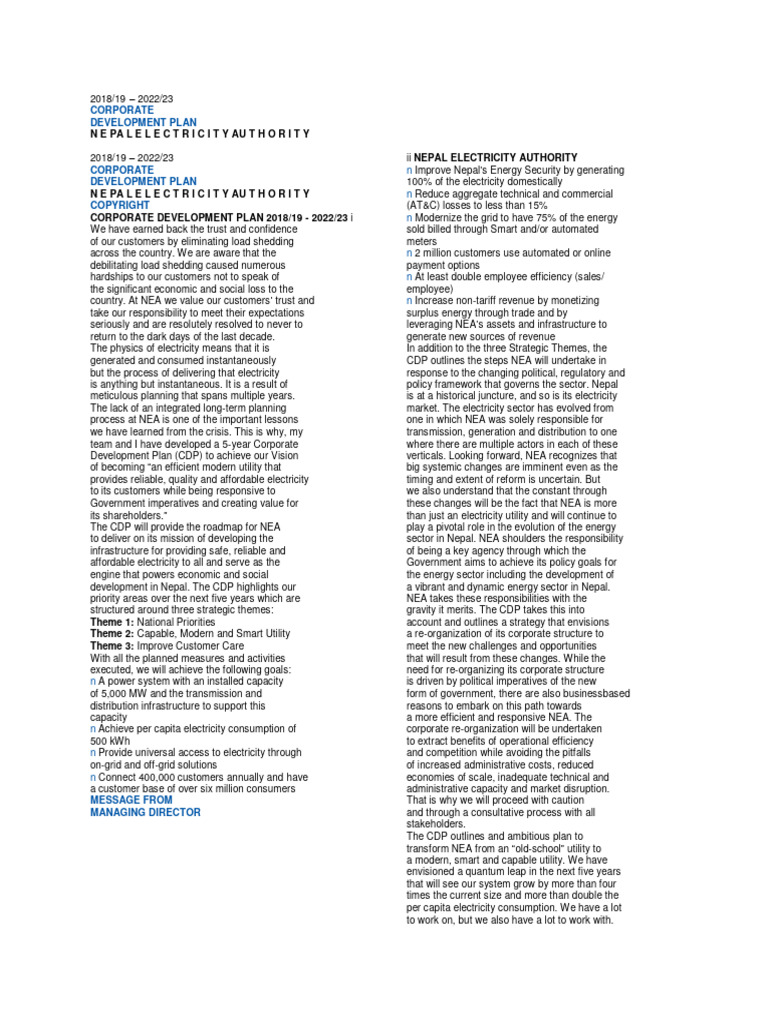 CDP of NEA | PDF | Electrical Grid | Solar Power