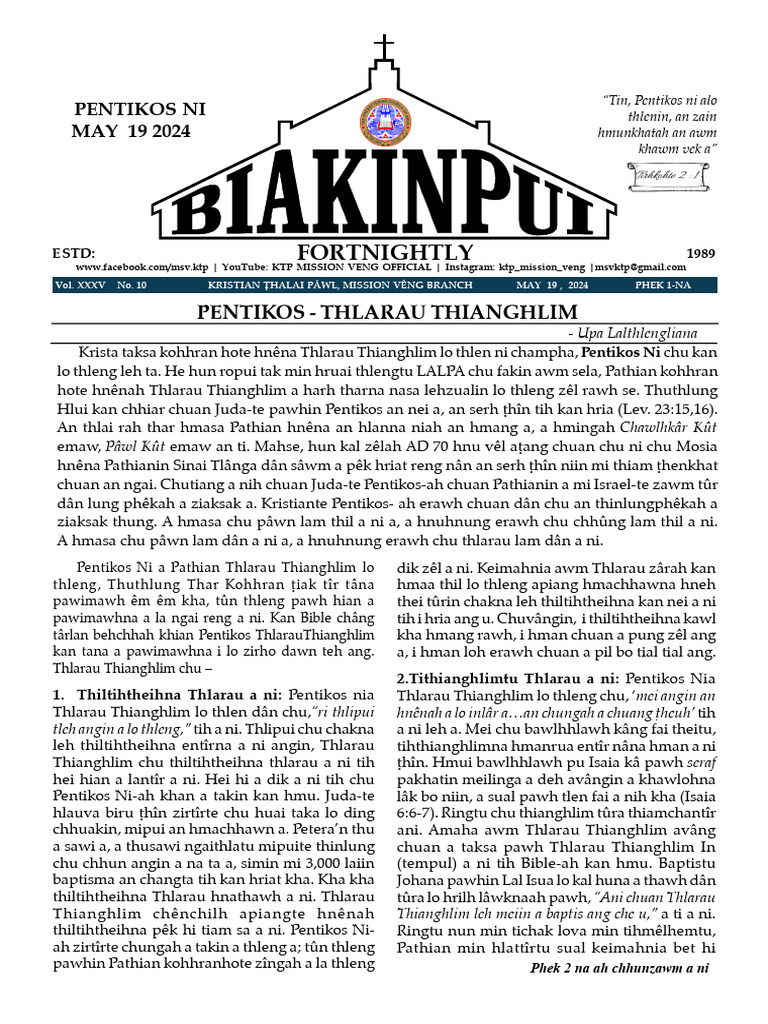 Biakinpui May 19 | PDF