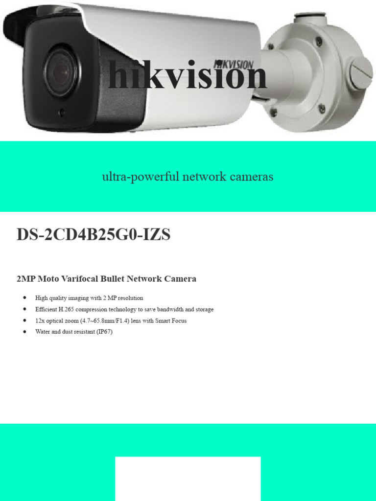 Hikvision | PDF | Camera Lens | Internet Protocol Suite
