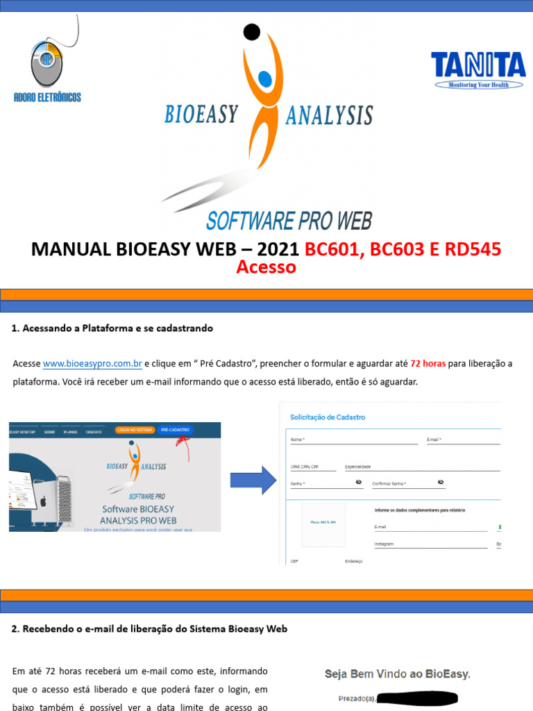 Manual de Uso Bioeasy Web 2021 | PDF | Tablets | Informática
