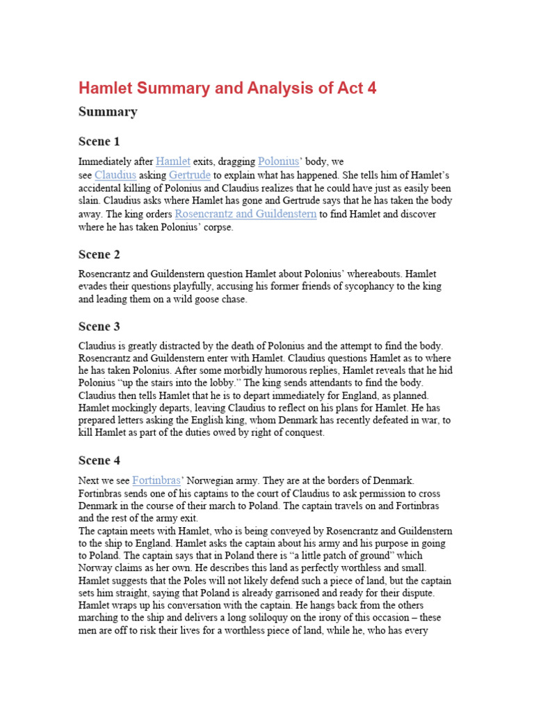 Act 4 | PDF | Hamlet