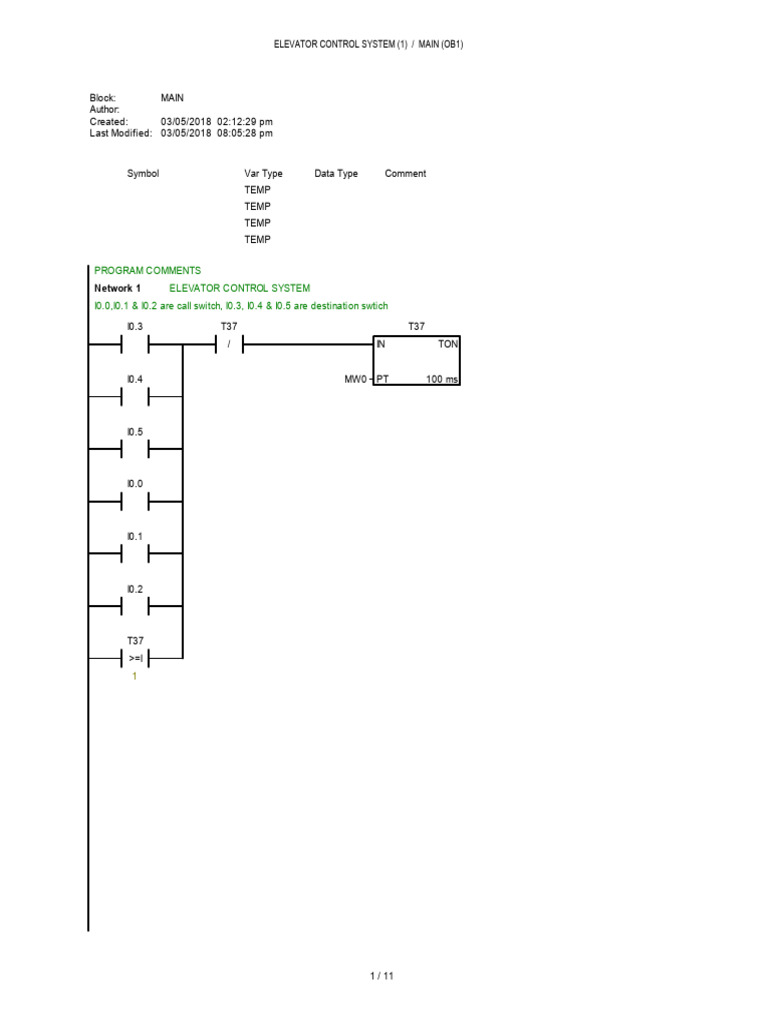 Elevator Control System | PDF | Computing | Computer Architecture