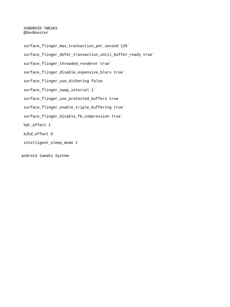 System Tweaks | PDF | Games & Activities | Technology & Engineering