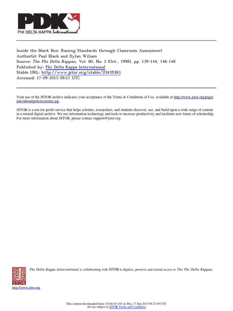 Reading Materials-Black Box | PDF | Teachers | Learning