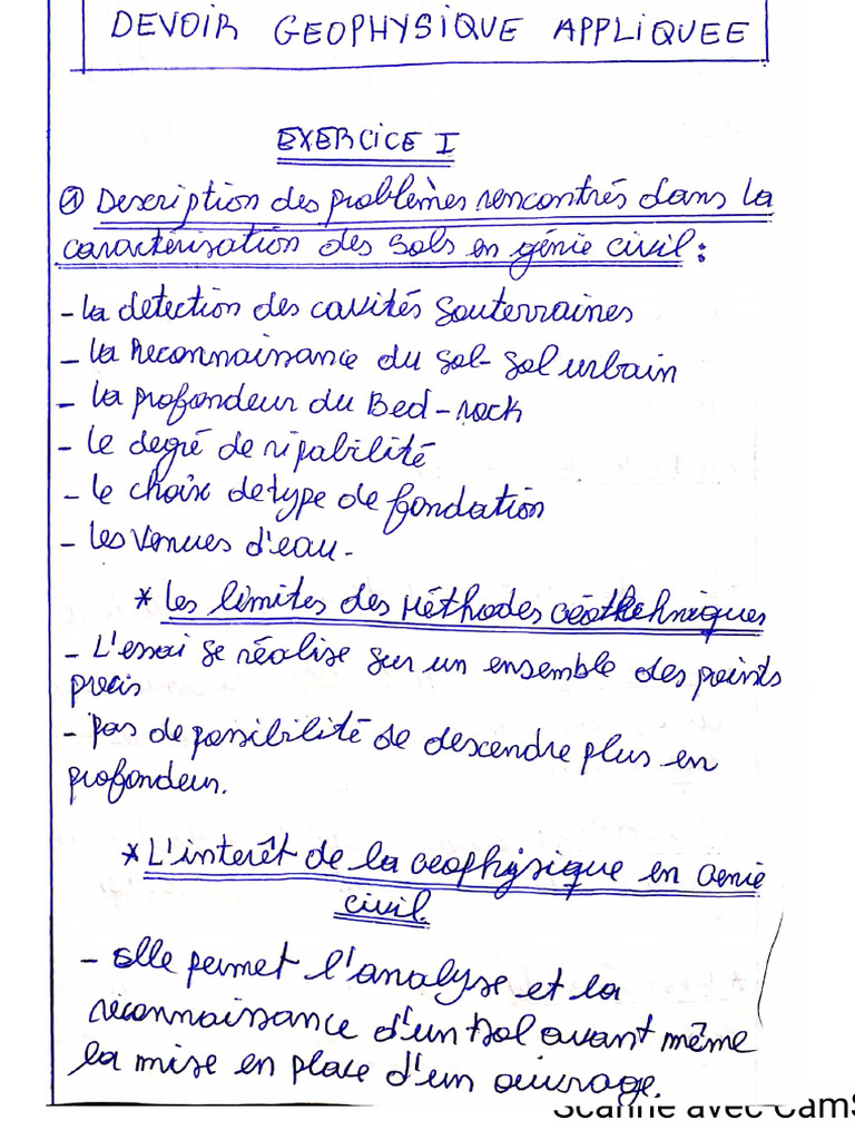 Examen Géophysique | PDF