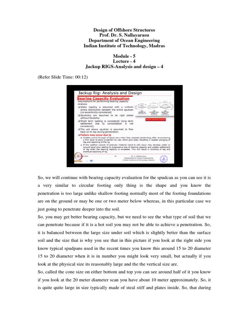 Offshore Lect - 4 | Download Free PDF | Soil Mechanics | Foundation (Engineering)