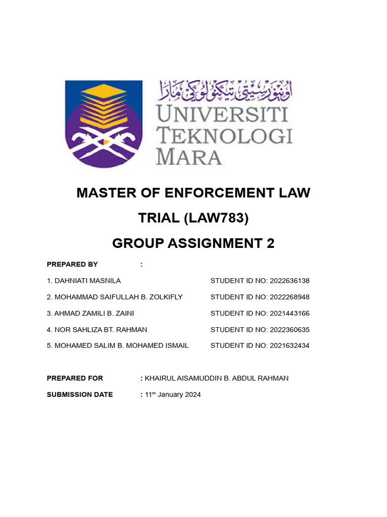 Assignment 2 | PDF | Plea | Witness