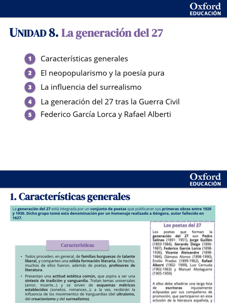 Generación Del 27 | PDF | Federico García Lorca | Literatura española