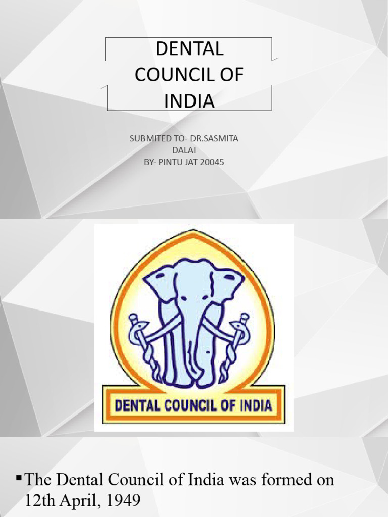 DENTAL COUNCIL OF INDIA | PDF