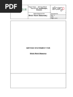 5 Method Statement For BRICK WORKS | PDF | Masonry | Brick