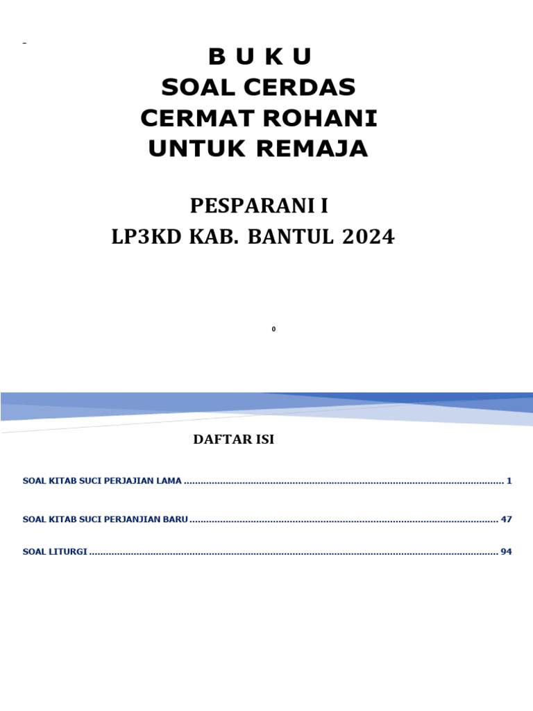 Latihan Soal Cca Remaja 2024 BTL | PDF