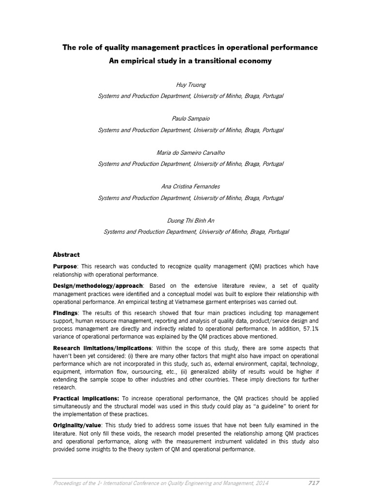 018 Quality Management | PDF | Cronbach's Alpha | Factor Analysis