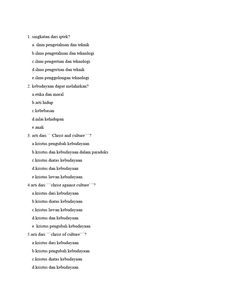 Soal PAS Kelas XI PAK | PDF