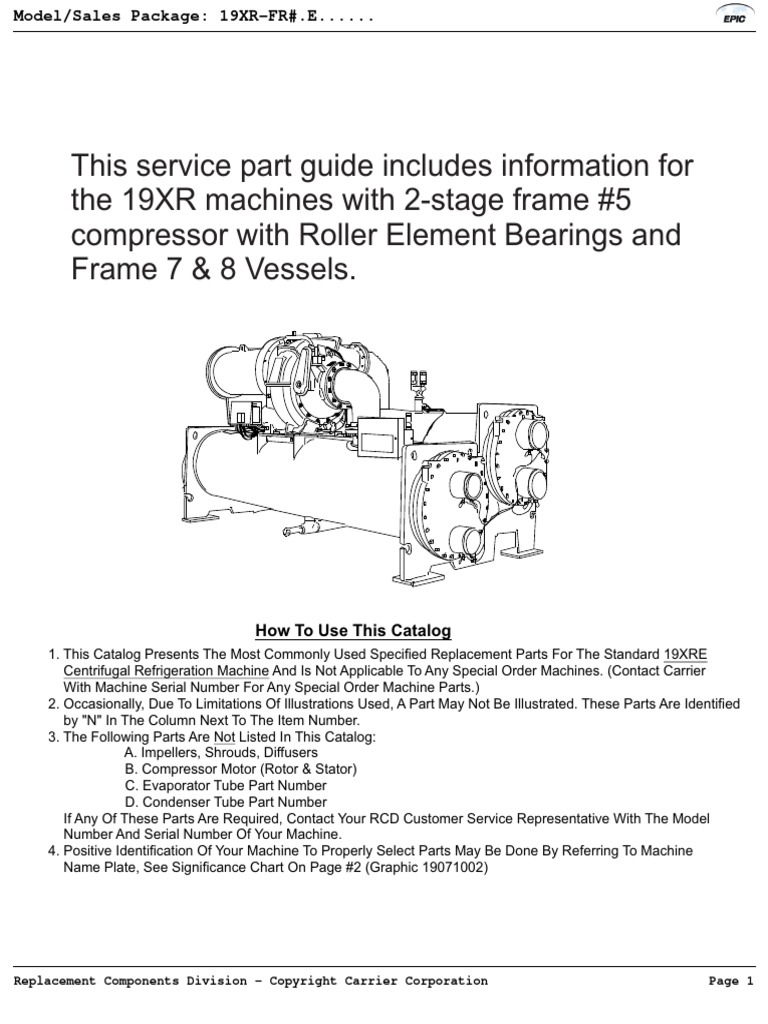 19xr Spare Part List Frame5 e Seriers Compressor 1 | PDF | Machines ...